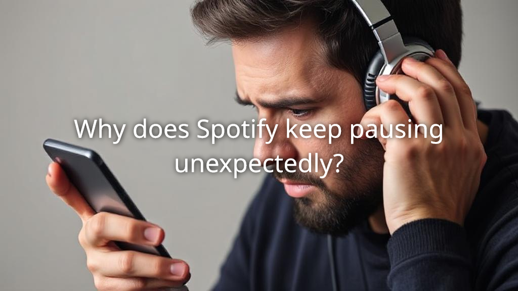 Why does Spotify keep pausing unexpectedly? Why does Spotify keep pausing unexpectedly?