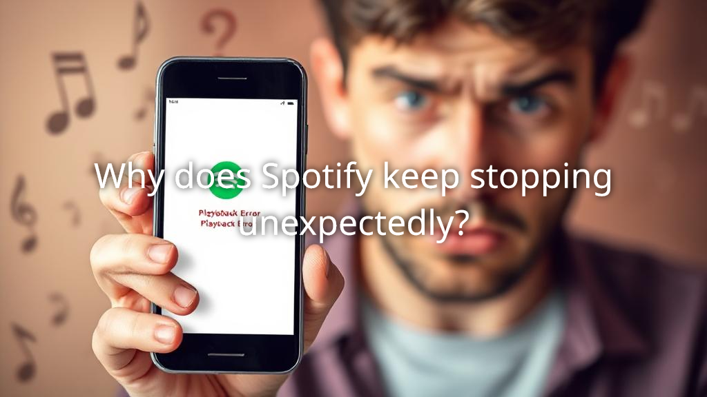 Why does Spotify keep stopping unexpectedly? Why does Spotify keep stopping unexpectedly?